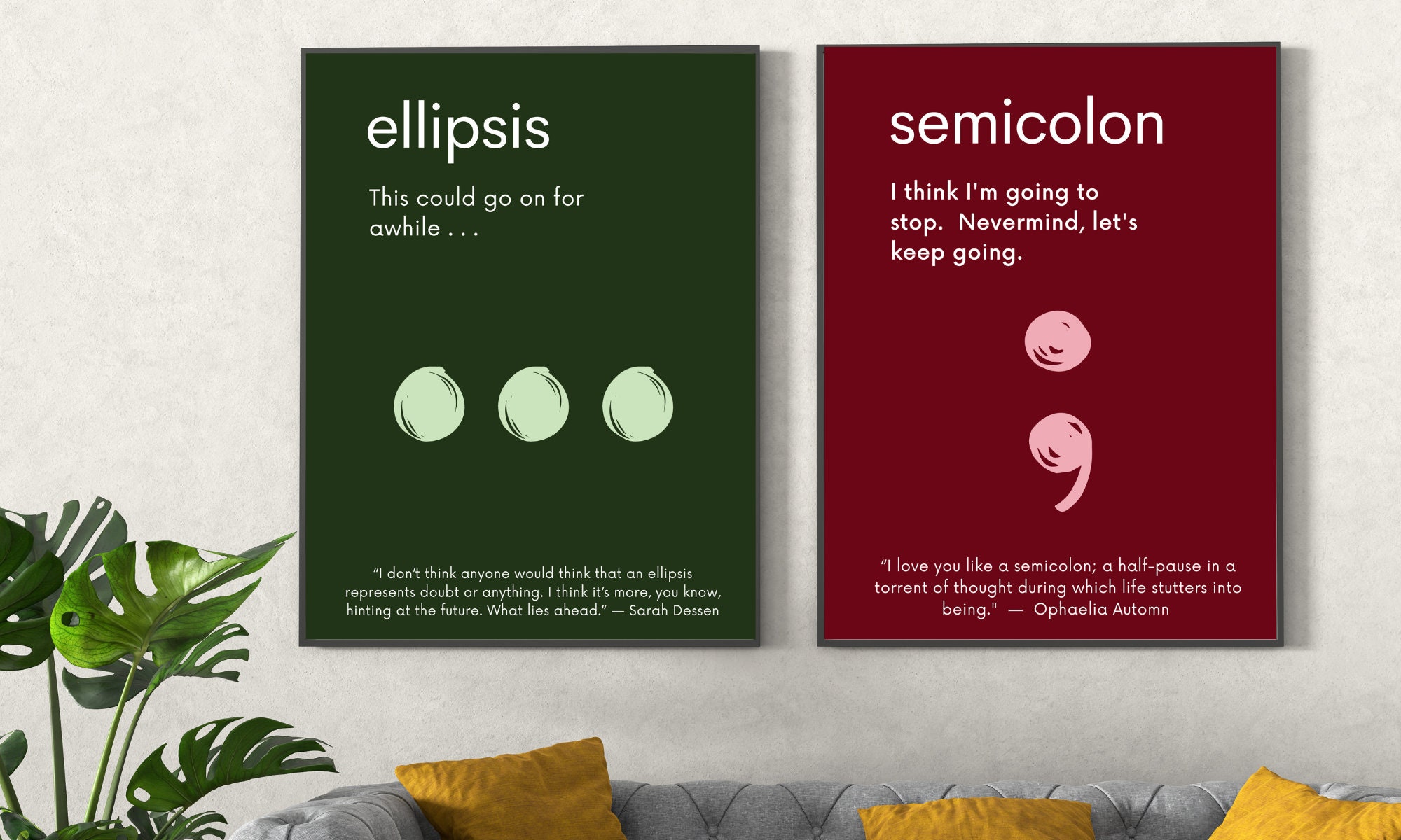 Punctuation Posters Punctuation Prints Middle School - Etsy