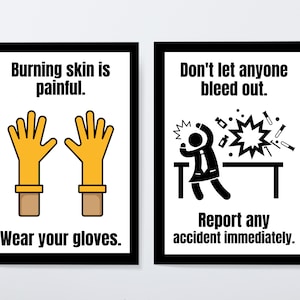 Funny Science Lab Safety Rules Middle School Science Classroom Decor ...