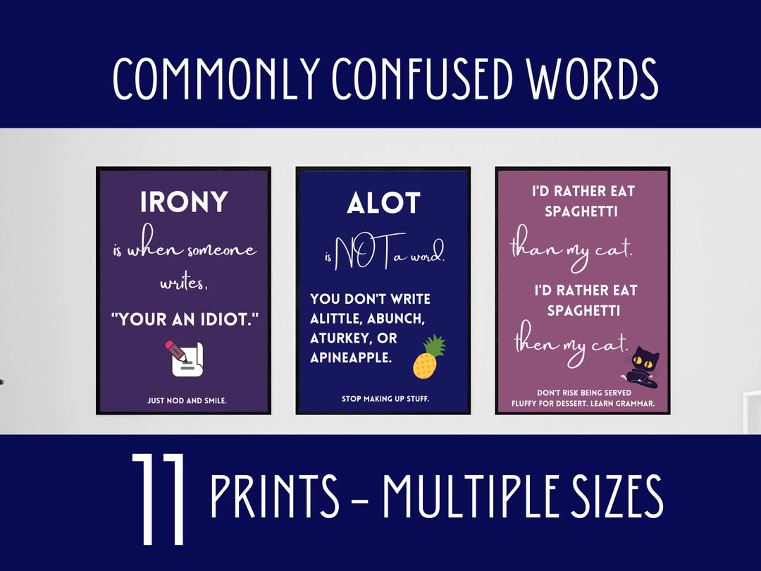 Funny Grammar Posters, Funny English Posters, Grammar Mistakes Posters ...