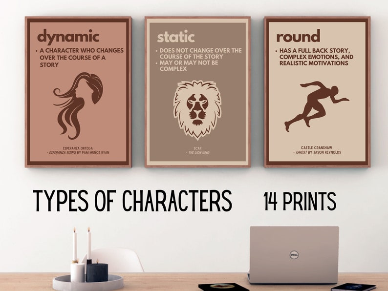 Middle School English Classroom Poster Bundle: Boho Literary Devices ...