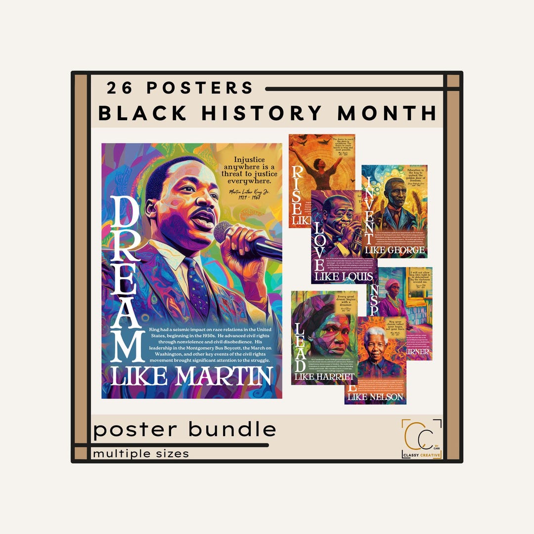 Black History Month Posters: Inspiring African American Leaders Authors ...