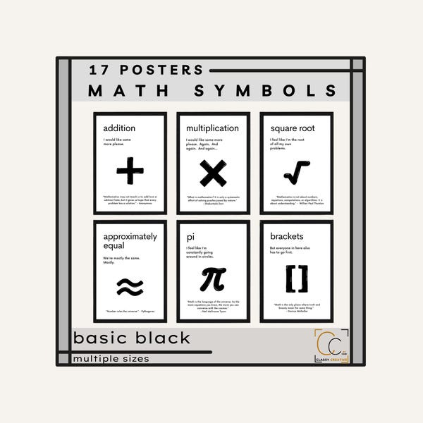 Math Sign - Etsy