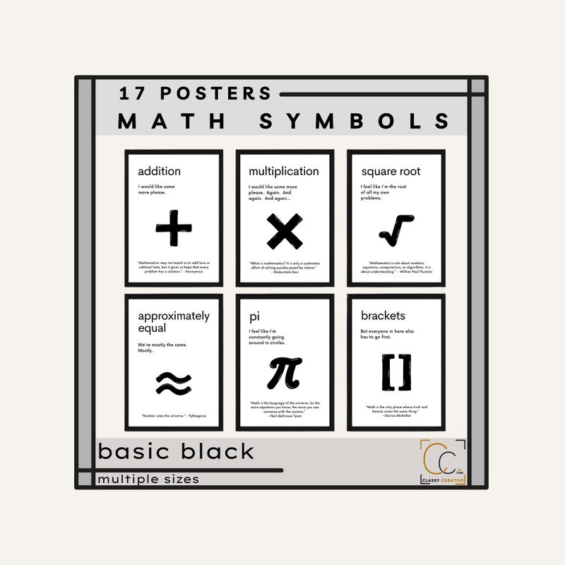 Mathematics Symbols Board - Etsy