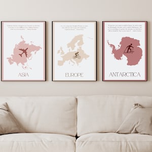 7 Continents Posters Geography Classroom Decor Middle School Social ...
