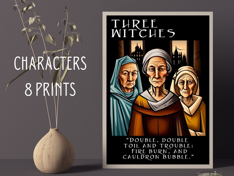 Macbeth Poster Set: Literary Devices, Characters - High School English ...
