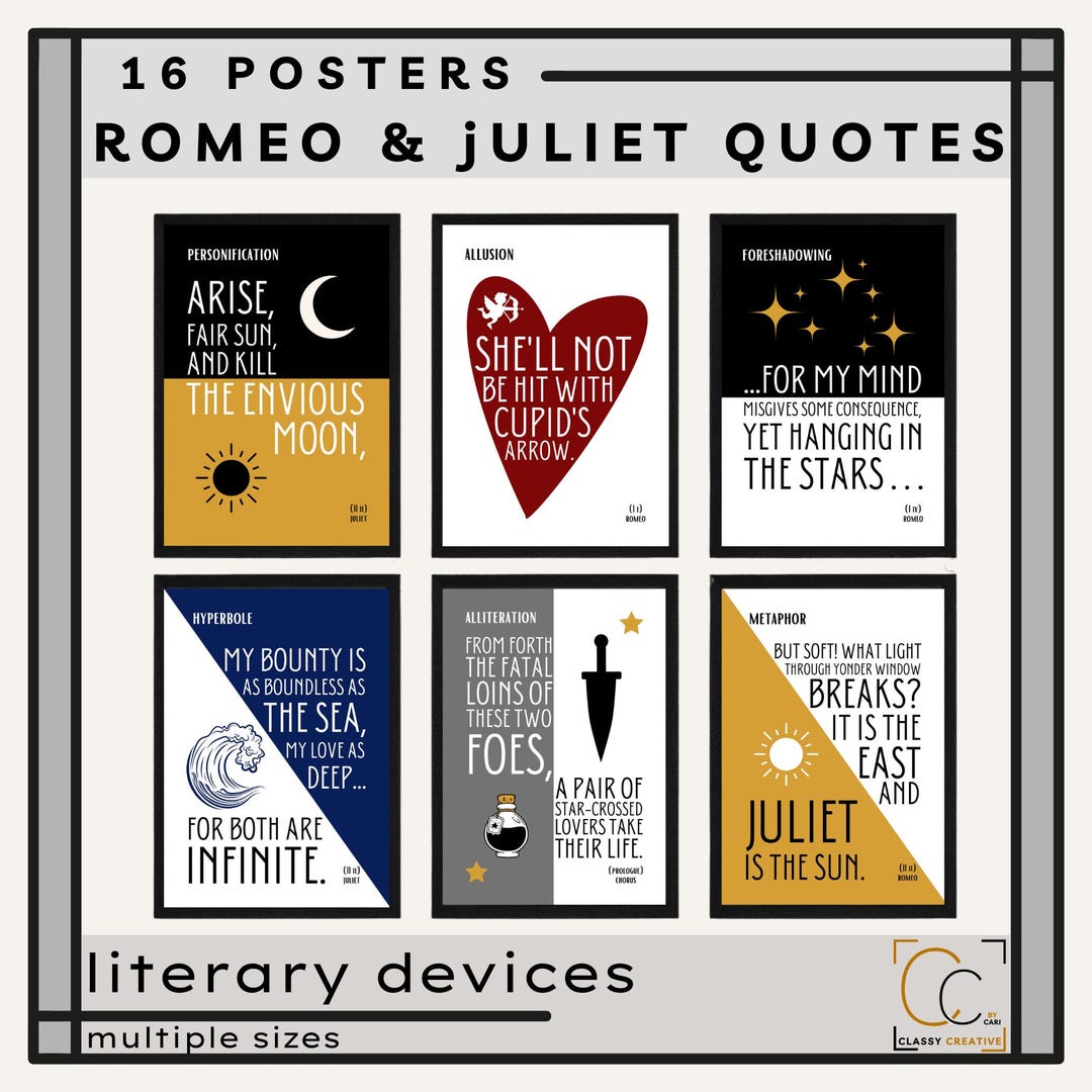 Romeo and Juliet Quotes Literary Devices in Romeo and Juliet ...