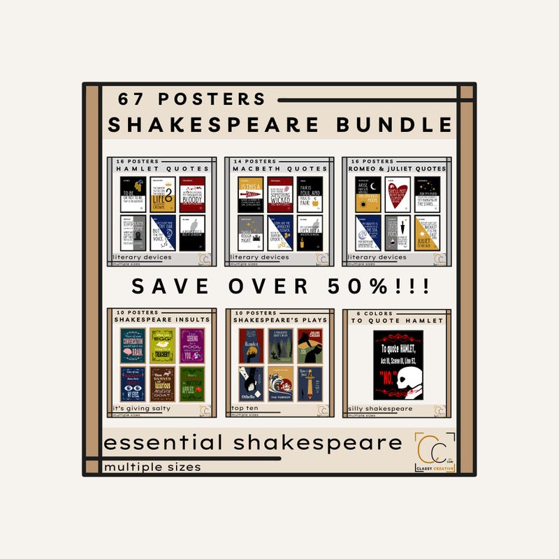 Shakespeare Poster - Etsy UK
