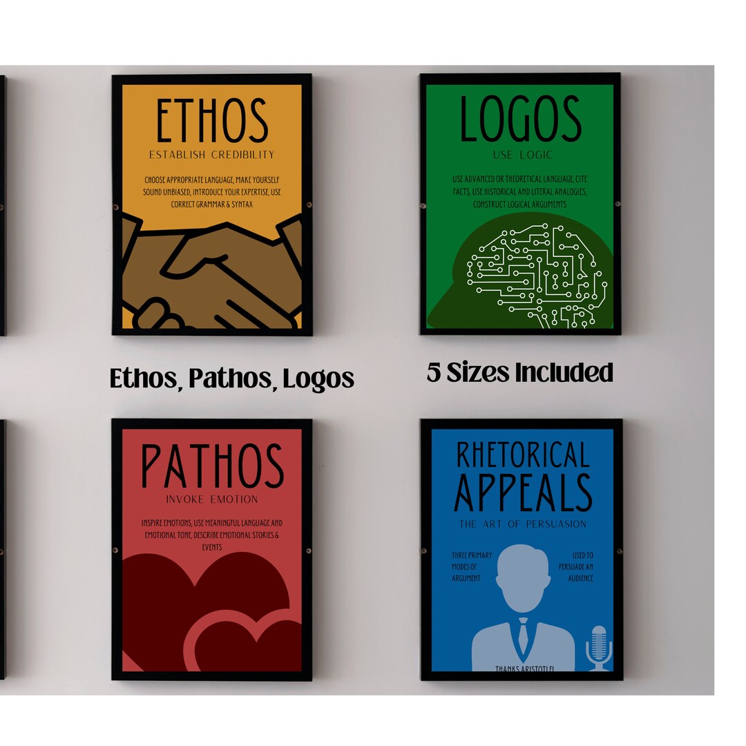 Rhetorical Appeals Ethos Pathos Logos English Classroom - Etsy