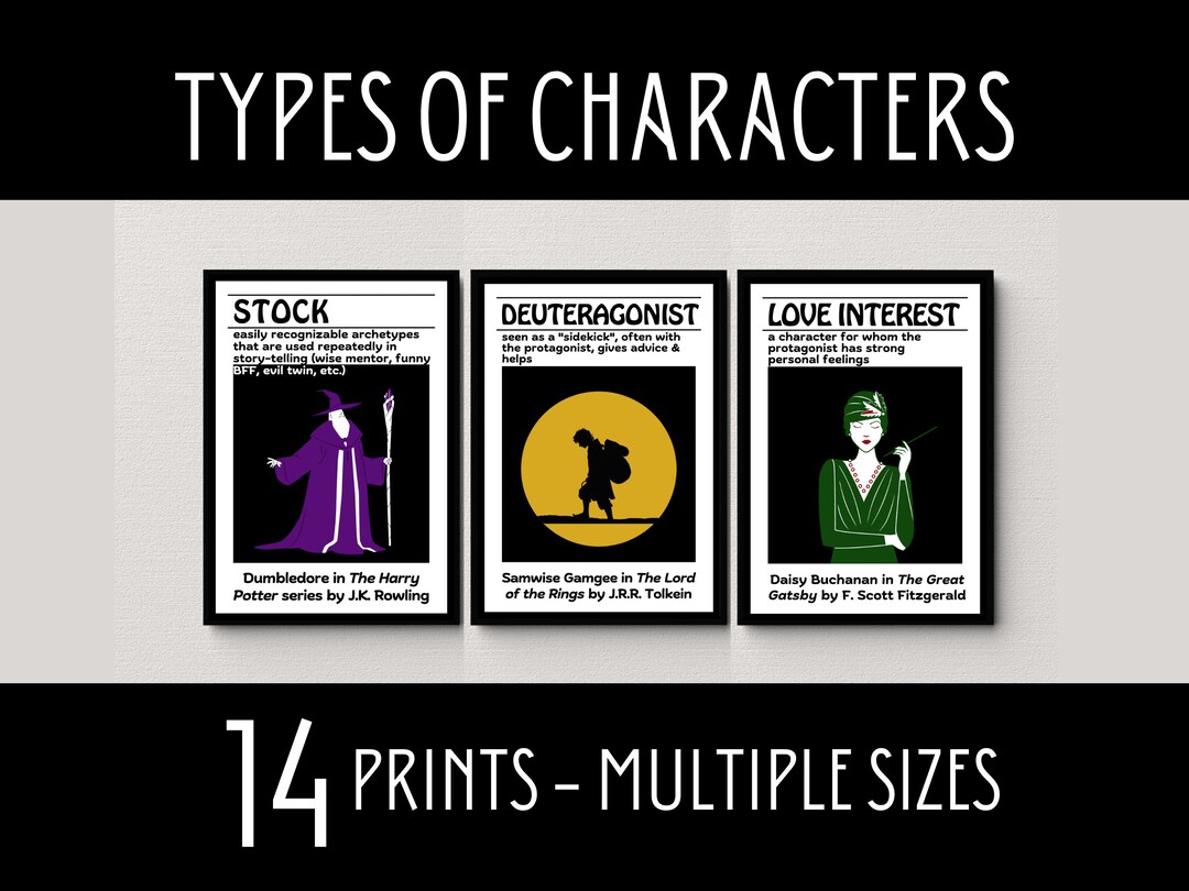 Types of Characters, Characters in Literature, Character Posters ...