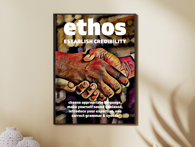 Rhetorical Appeals Ethos Pathos Logos Prints Persuasive - Etsy