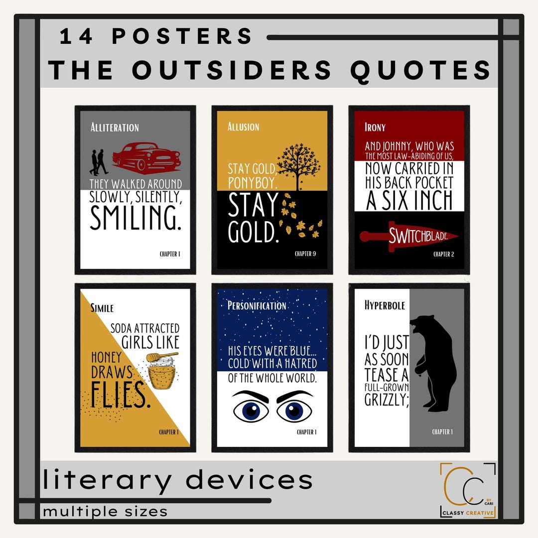 The Outsiders Quotes the Outsiders Literary Devices Figurative Language ...