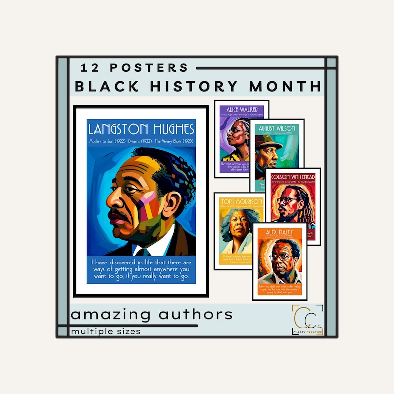 Black History Month Posters: African American Authors English Classroom ...