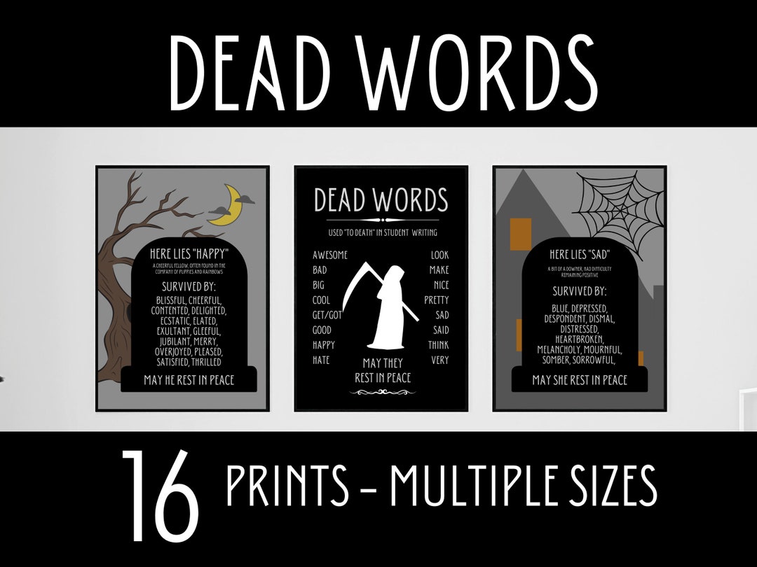 Dead Words Posters, Middle School Writing, English Classroom Decor ...
