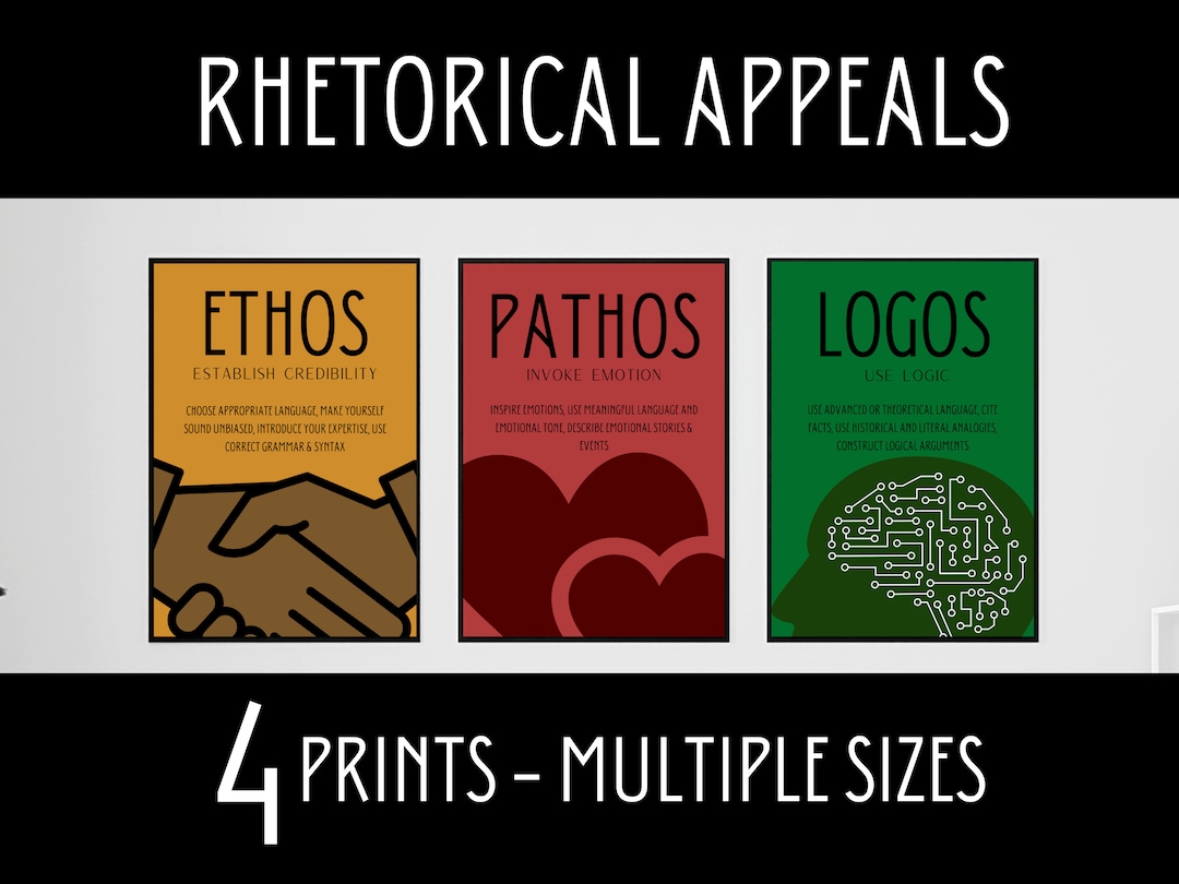Rhetorical Appeals, Ethos, Pathos, Logos, English Classroom Decor ...