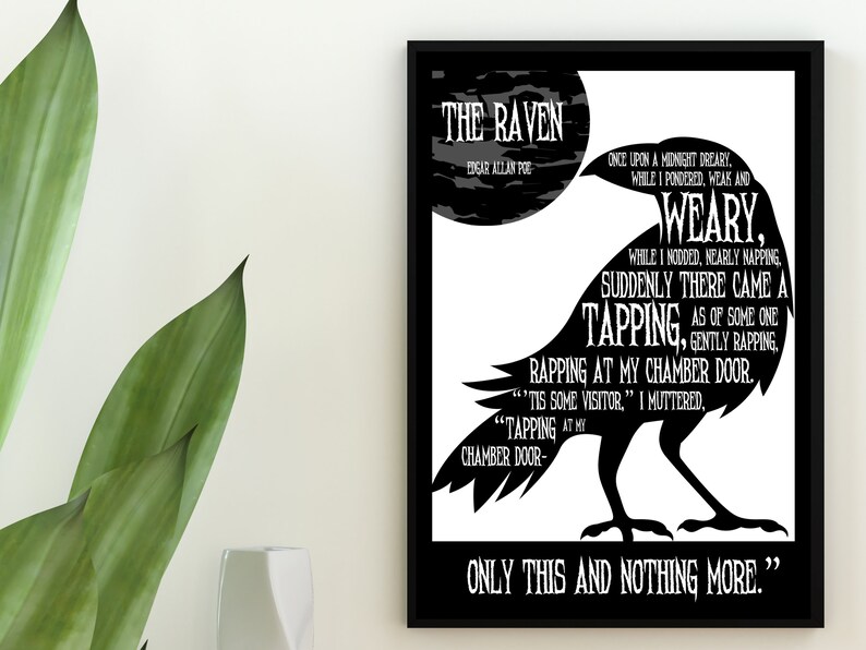 Der Rabe Gedicht High School Englisch Klassenzimmer Halloween - Etsy.de