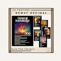 Dewey Decimal Classification Poster Set: Library Classroom Decor ...
