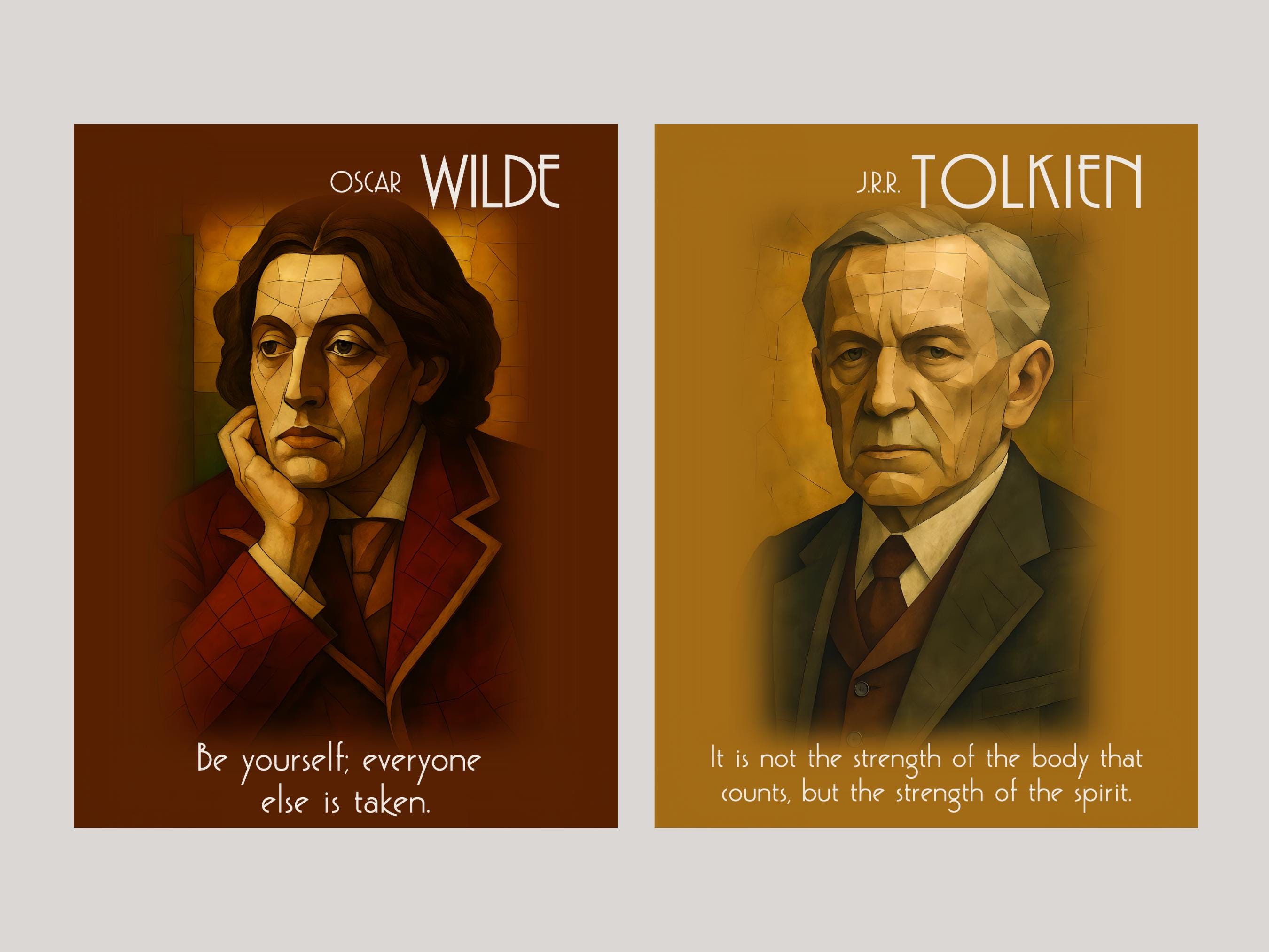 Inspirational Author Quotes Poster Set: English Classroom Art (digital ...