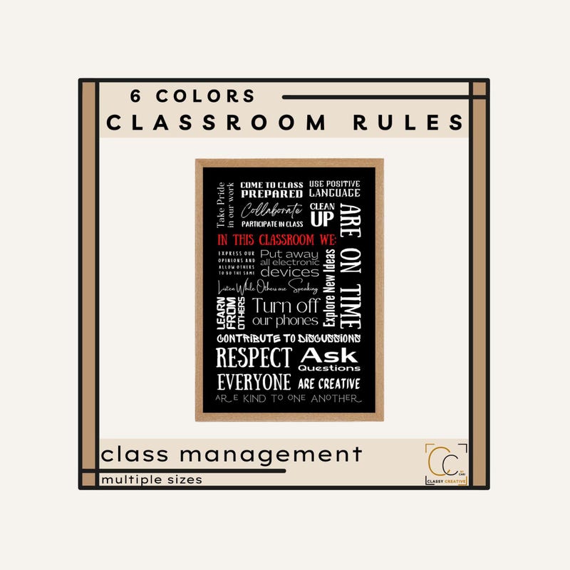 Classroom Expectations Posters - Etsy