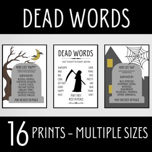 Dead Words Posters Middle School Writing English Classroom - Etsy