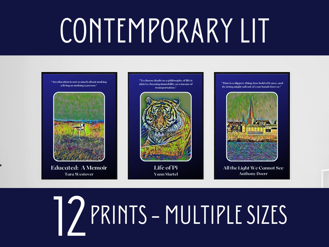 Modern Literature Posters, Contemporary Literary Prints, English ...