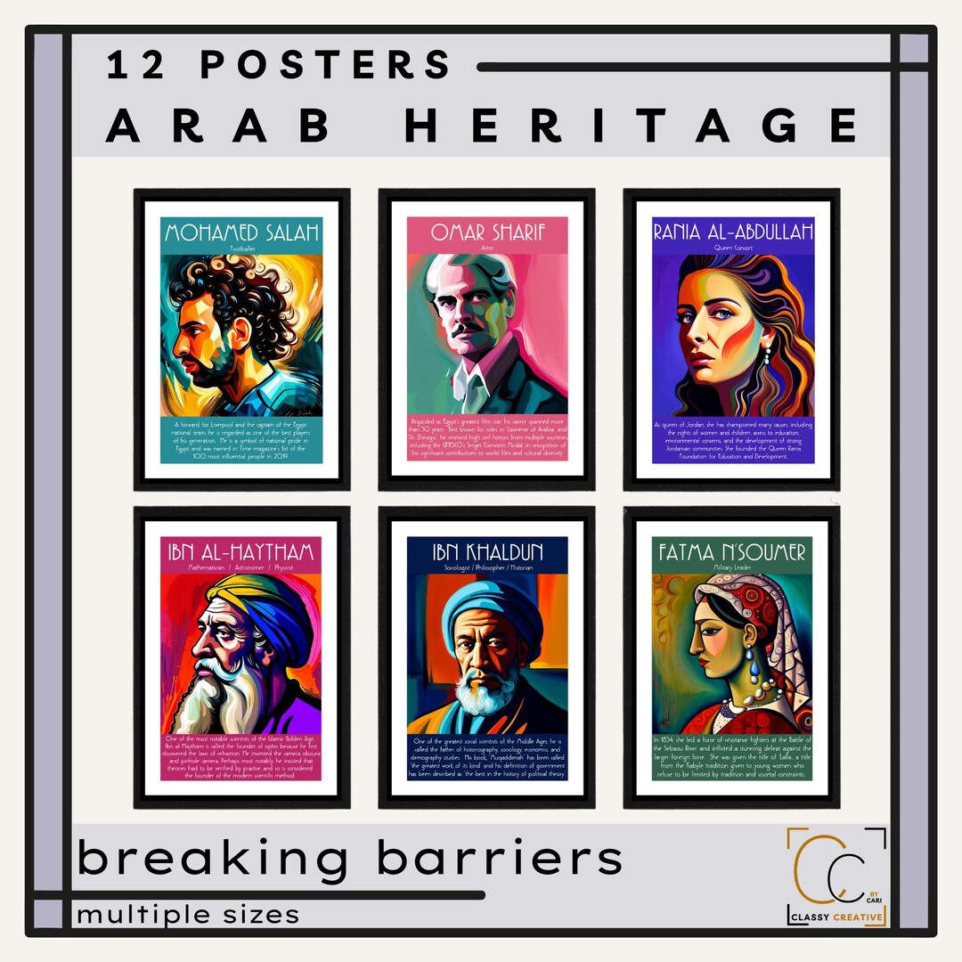 Famous Arab Figures in History Arab Heritage Month Posters Arab ...