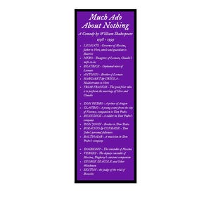 Shakespeare's Plays Bookmarks Famous Shakespeare Works High School ...