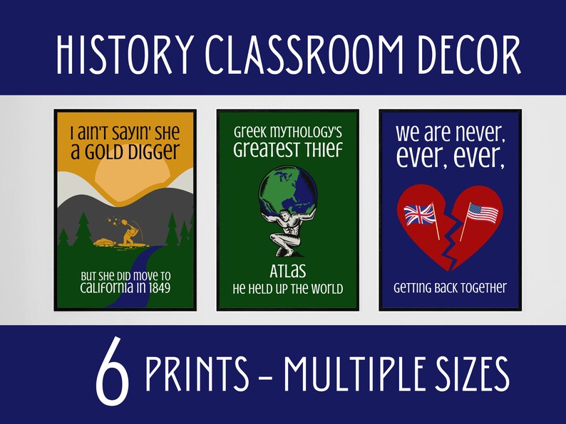 History Classroom Decor Social Studies Posters History Puns - Etsy