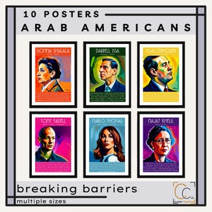 Arab American Heritage Month Posters - Set 2 Famous Arab Americans Arab ...