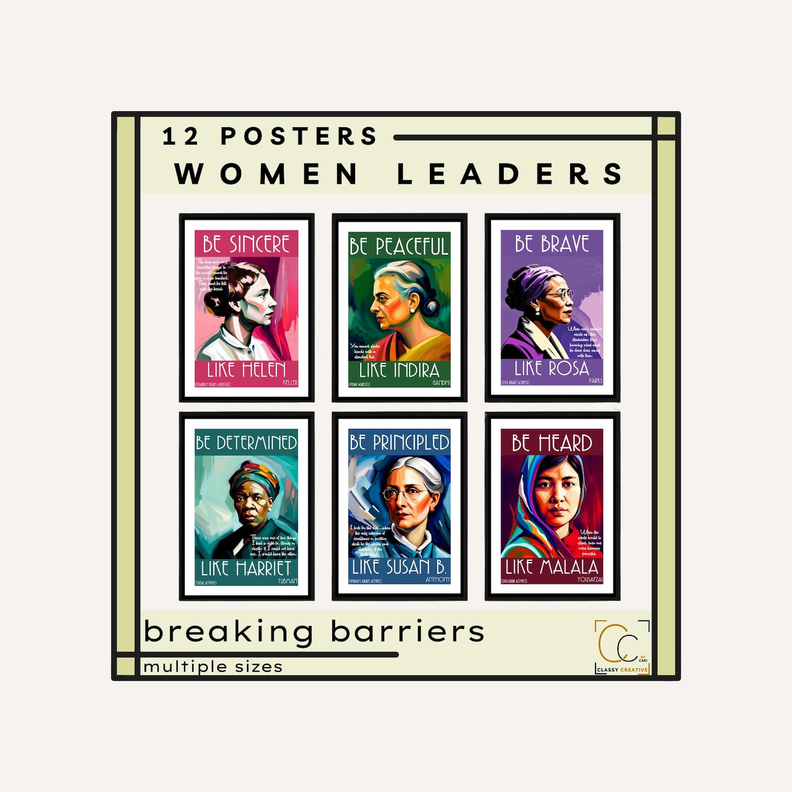 Women's History Month Posters: Famous Female Leaders, Inspiring Role ...