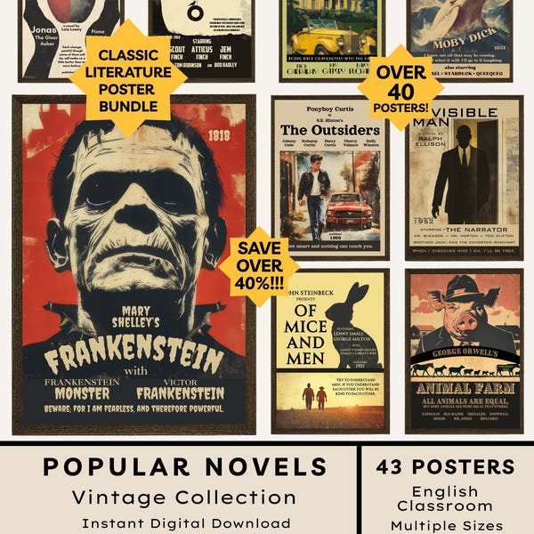 Book Posters - Etsy