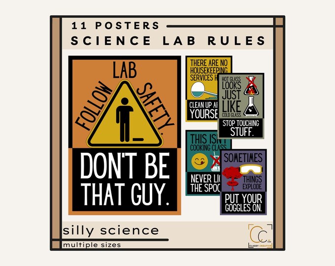Buy Science Lab Rules Poster Online in India - Etsy
