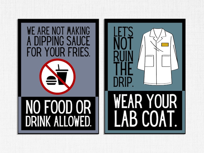 Funny Science Lab Safety Rules Posters: Middle School Science Classroom ...
