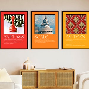 Principles of Design Posters: Art Classroom Poster Elements of Art ...