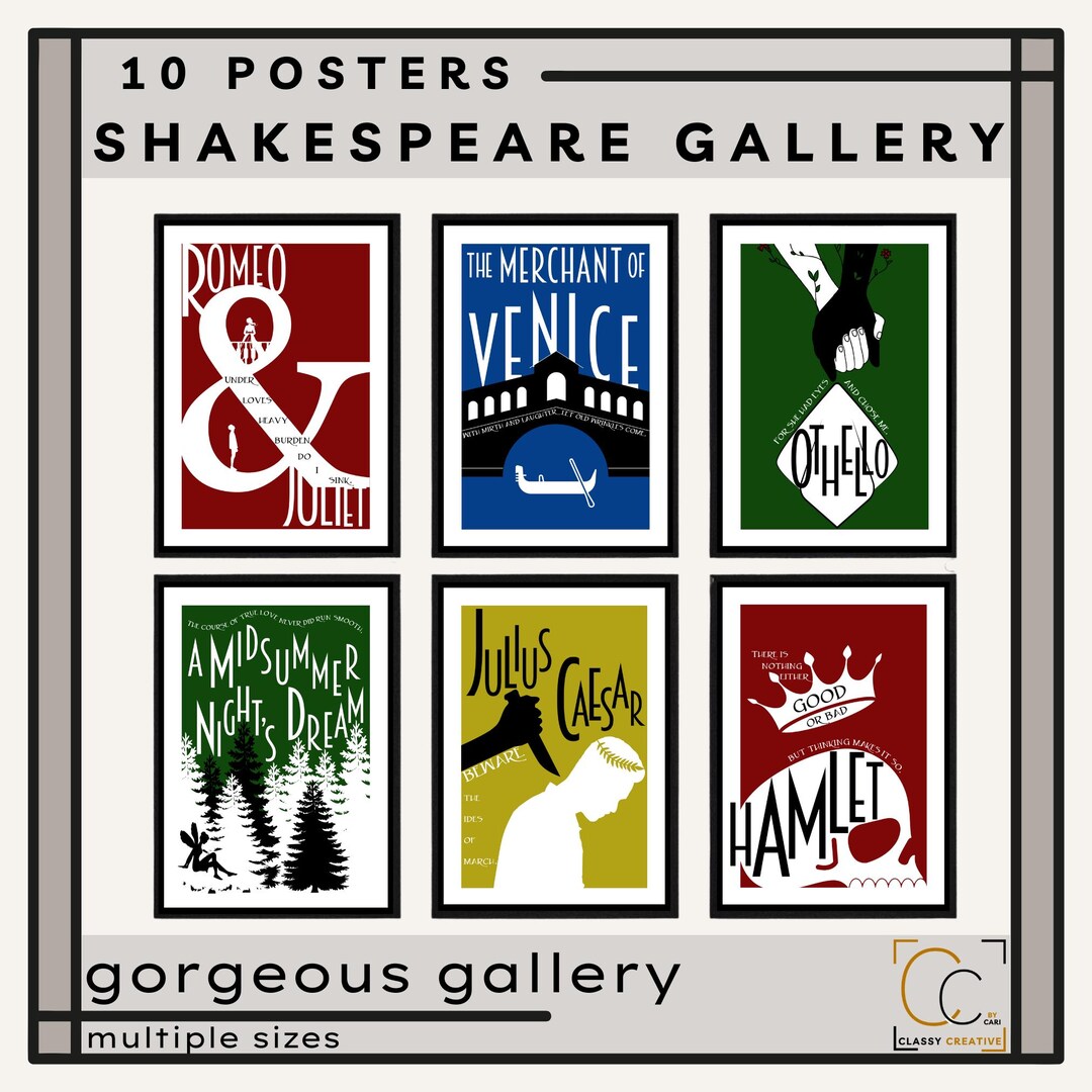Shakespeare Movie Posters Shakespeare Gallery Wall High School English ...