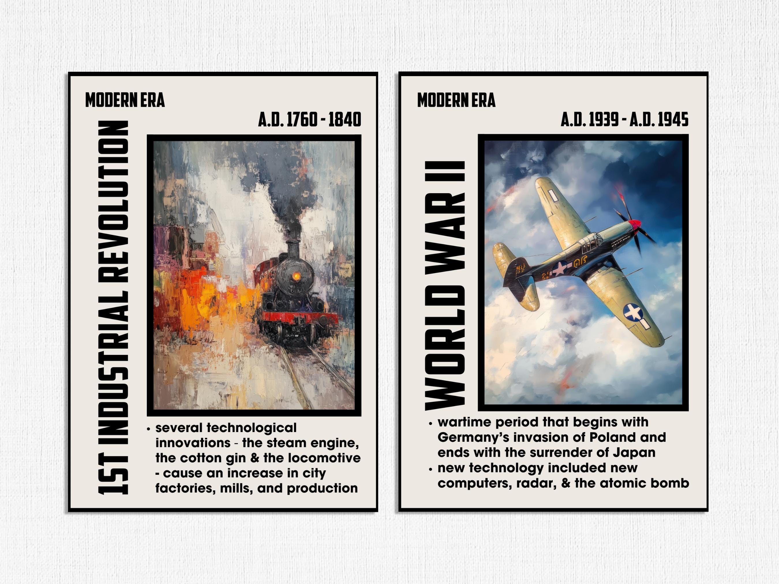 Historical Eras Posters: High School Classroom Decor Human History ...