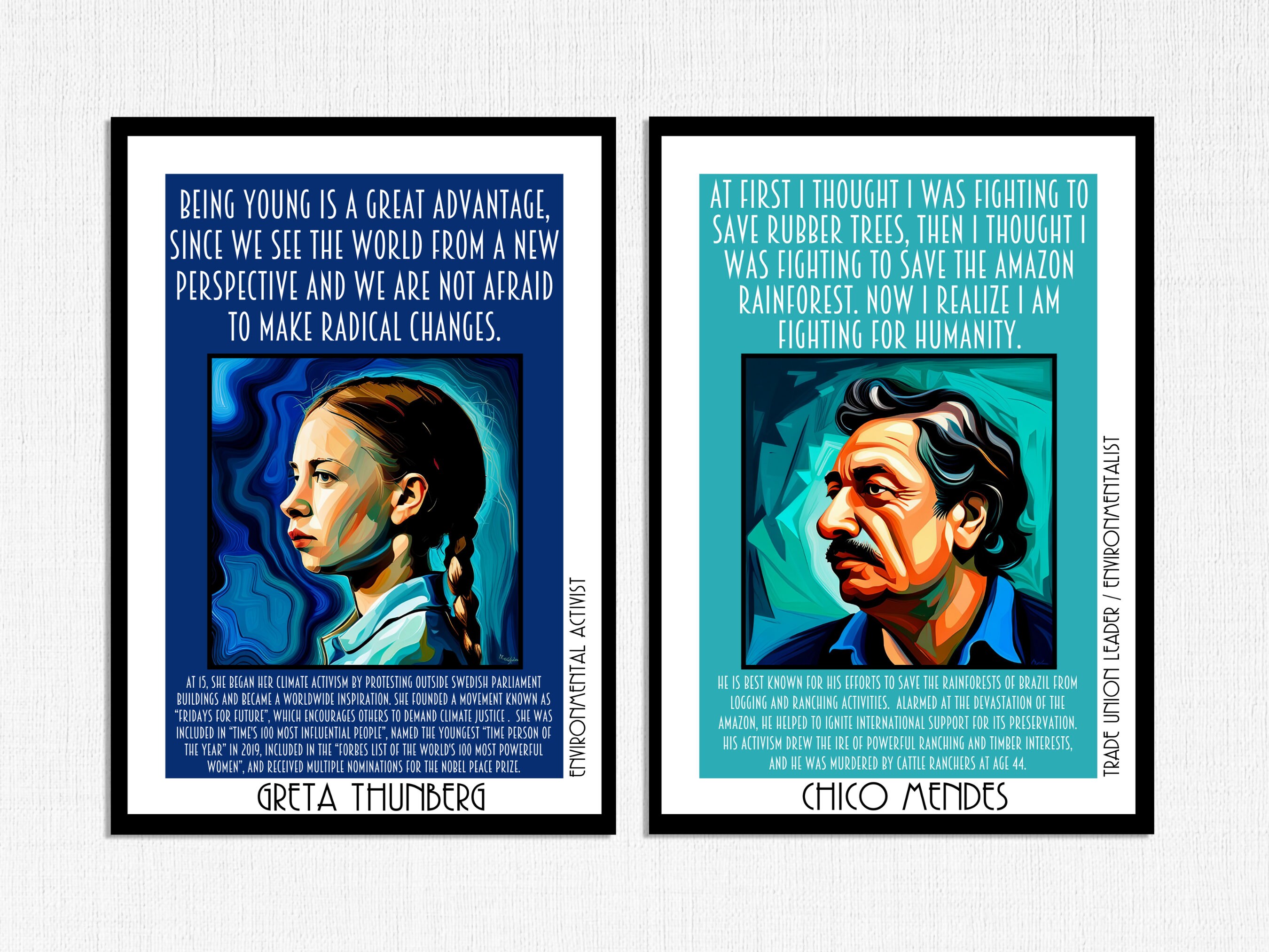 Earth Month Posters: Famous Environmentalists Classroom Decor (digital ...