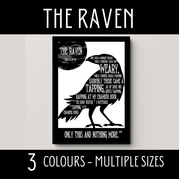 The Raven Poem - Etsy