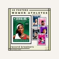 Women's History Month Posters: Famous Female Athletes Inspiring Women ...