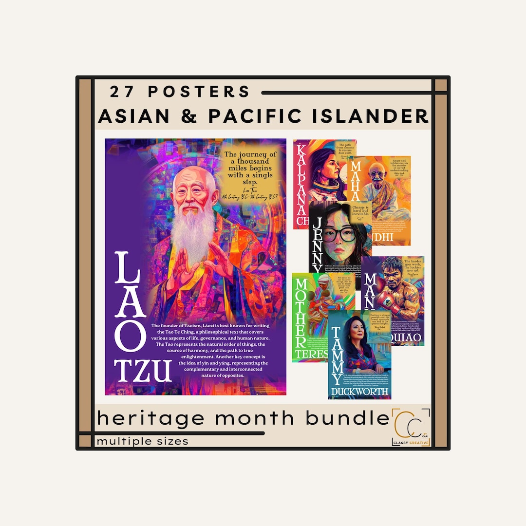 API Heritage Month Poster Bundle: Famous Asian American Leaders ...