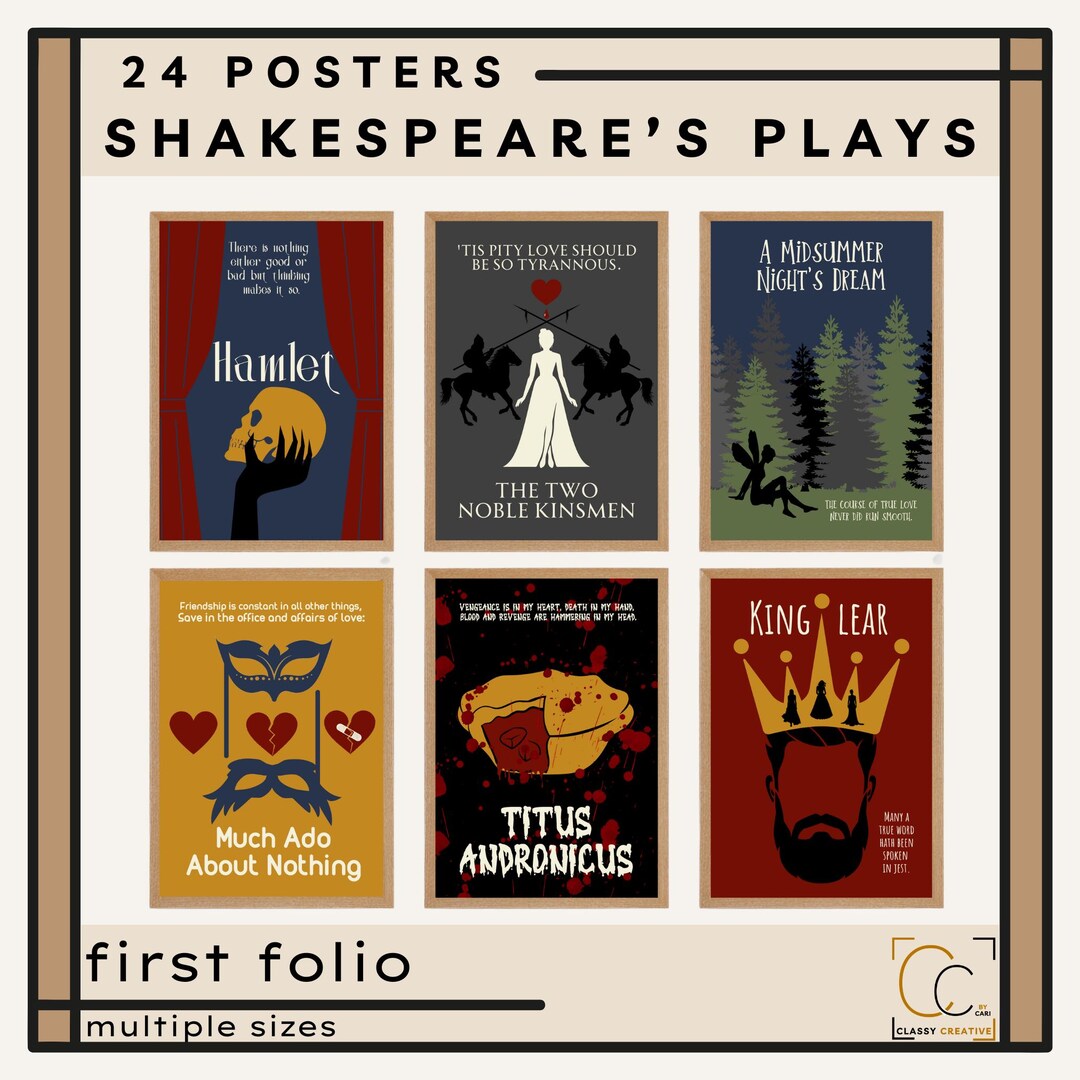 Shakespeare Posters Shakespeare Gallery Wall High School English ...
