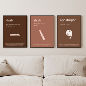 Punctuation Posters, Boho Punctuation Prints, Middle School Decor ...