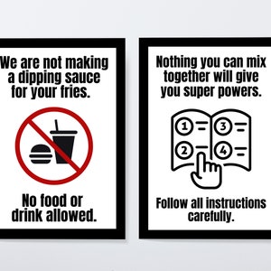 Funny Science Lab Safety Rules Posters: Middle School Science Poster ...