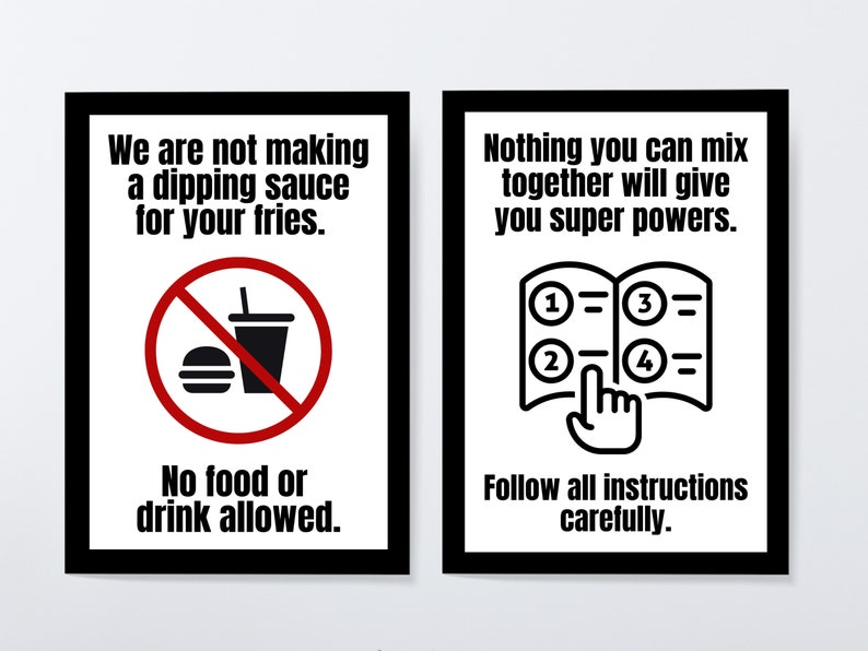 Funny Science Lab Safety Rules Posters: Middle School Science Poster ...