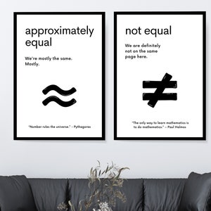 Math Symbols Posters Mathematics Classroom Decor High School Math Wall ...