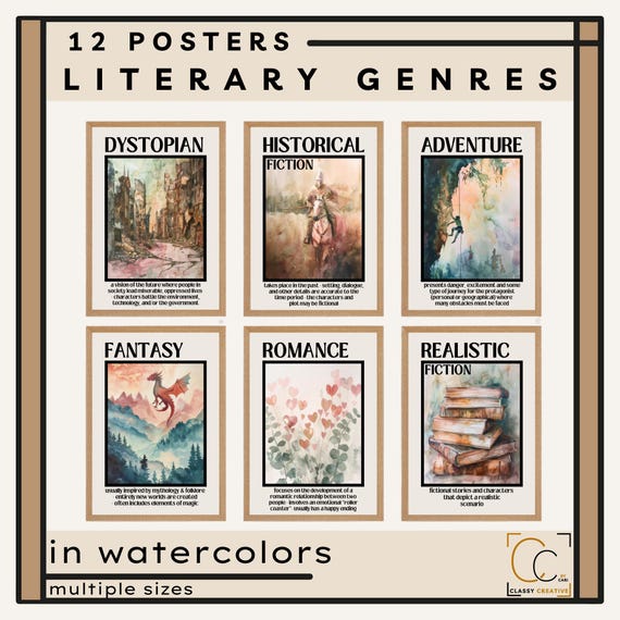 Carteles Del Genero Literario Carteles De Libros Portadas Modernas