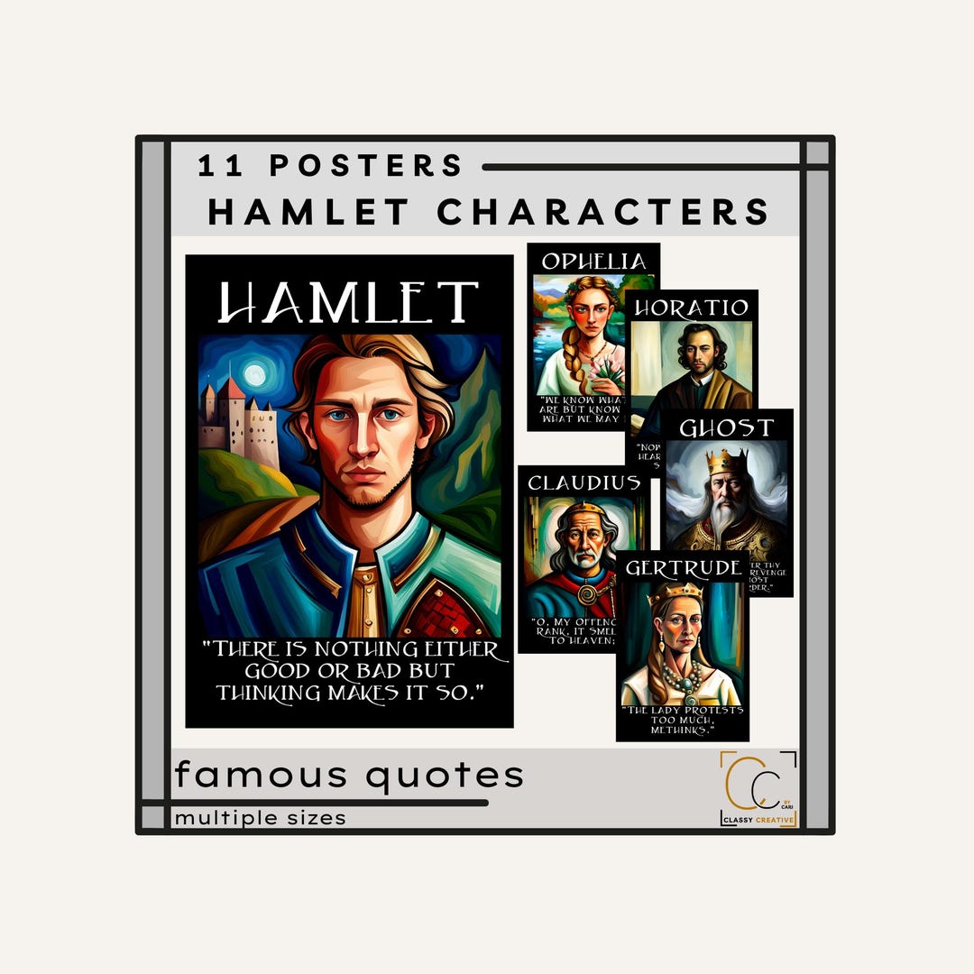 Hamlet Character Quote Posters: Shakespeare's Plays High School English ...