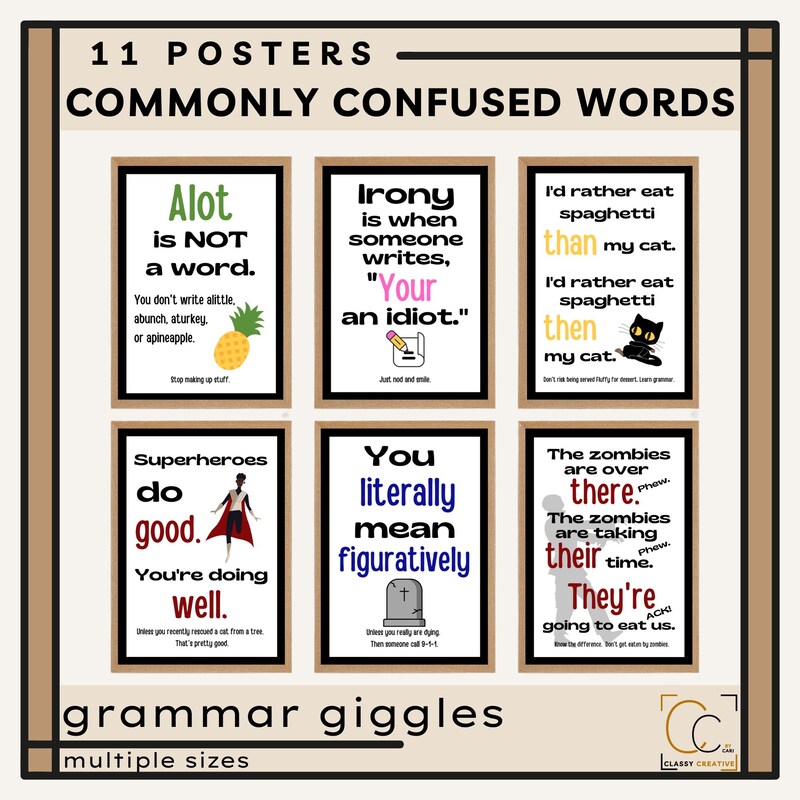 Grammar Posters - Etsy