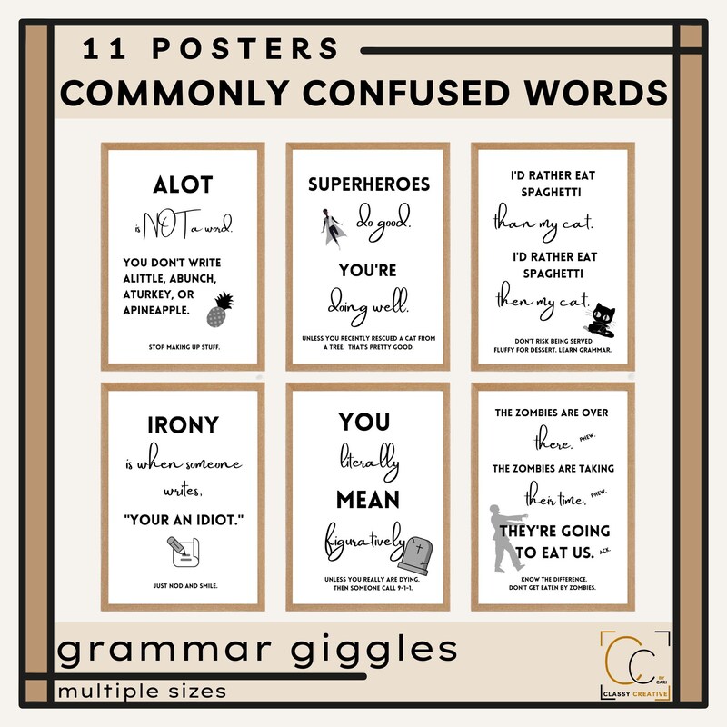 Grammar Poster - Etsy