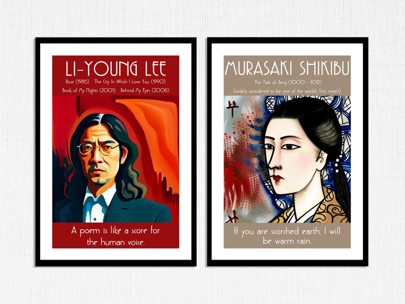 Asian Pacific Islander Heritage Month Posters: Famous Asian Authors ...