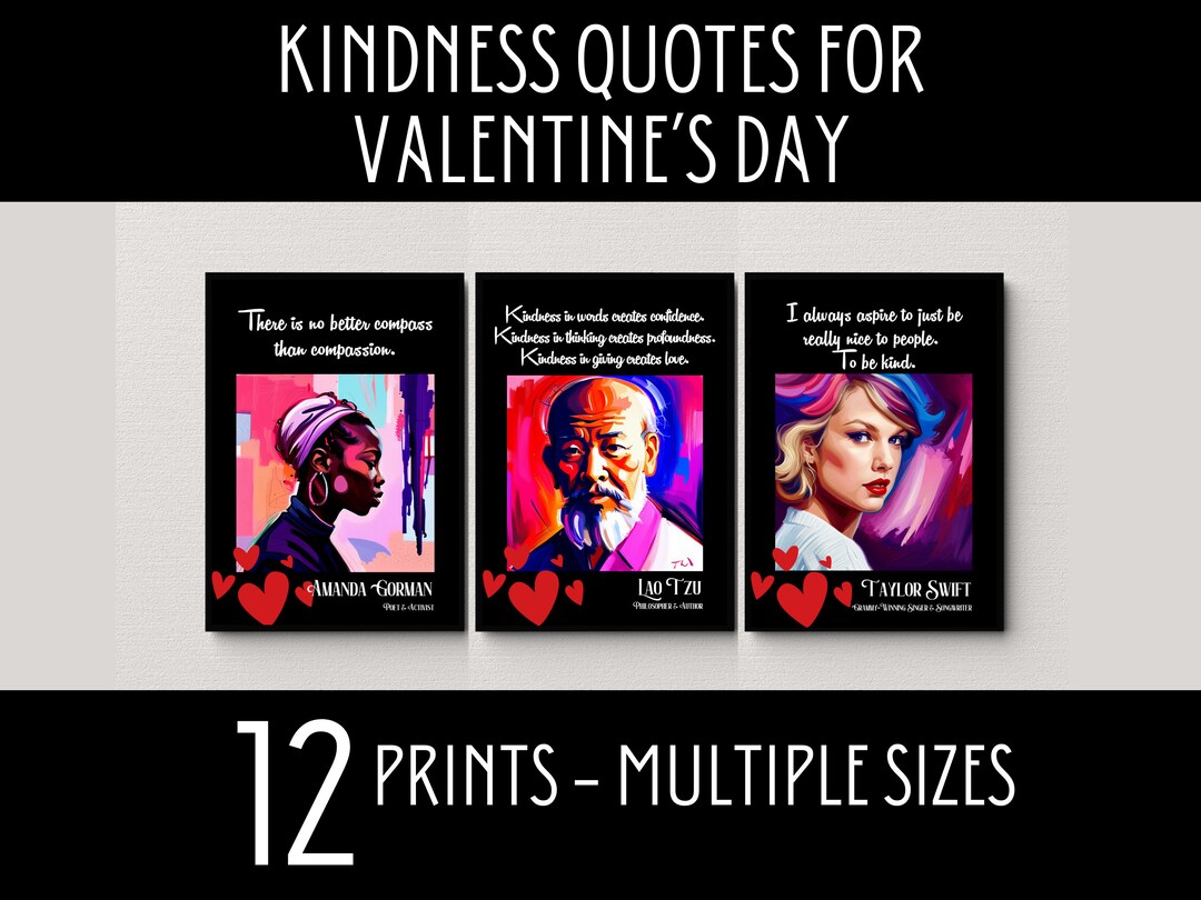Kindness Quotes Posters: Valentine's Day Classroom Decor (digital ...